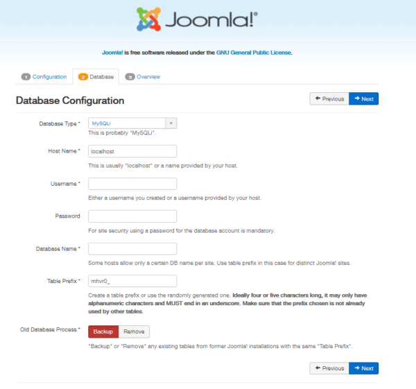Joomla One-Click Installation - Evoxt