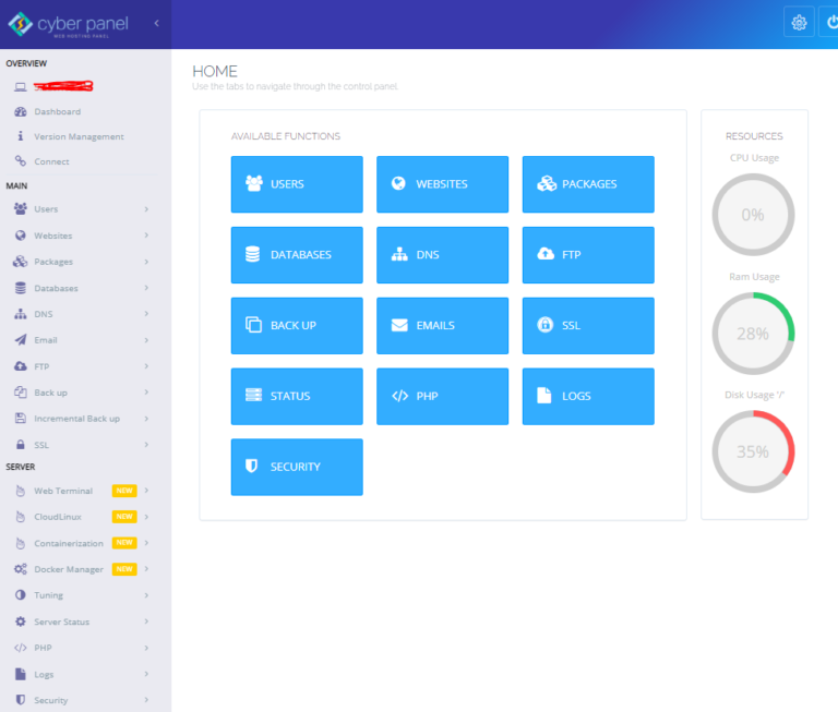 CyberPanel One-Click Installation - Evoxt