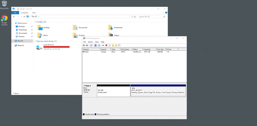 Windows Server showing incorrect disk size after configuring partition Windows Server showing incorrect disk size after configuring partition