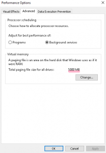 How to increase swap memory on a Windows machine - Evoxt