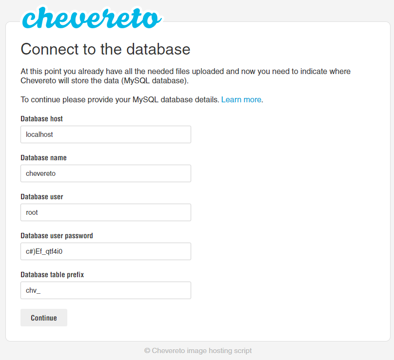 Chevereto One-Click Installation - 益沃斯