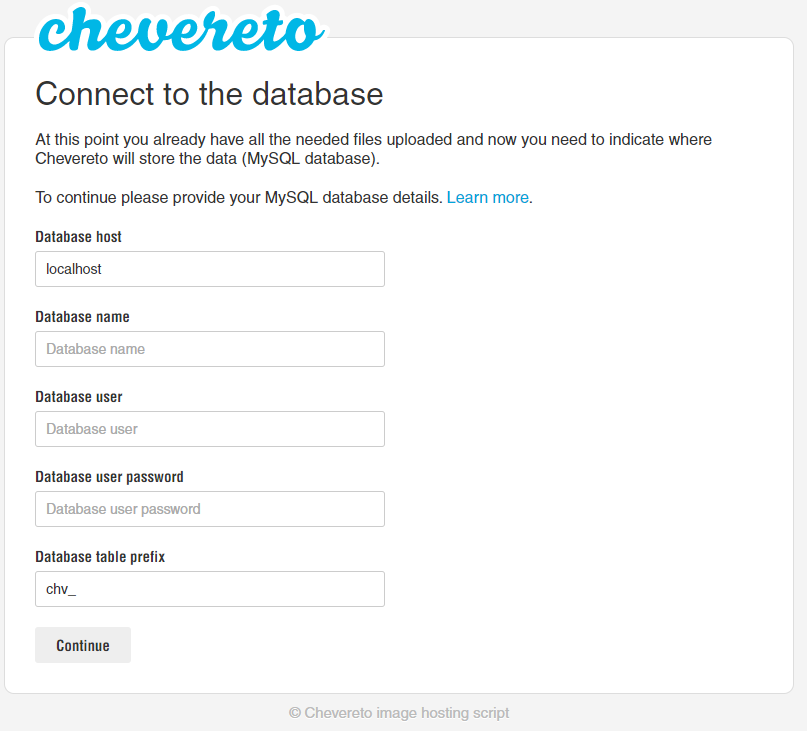 Chevereto One-Click Installation - 益沃斯